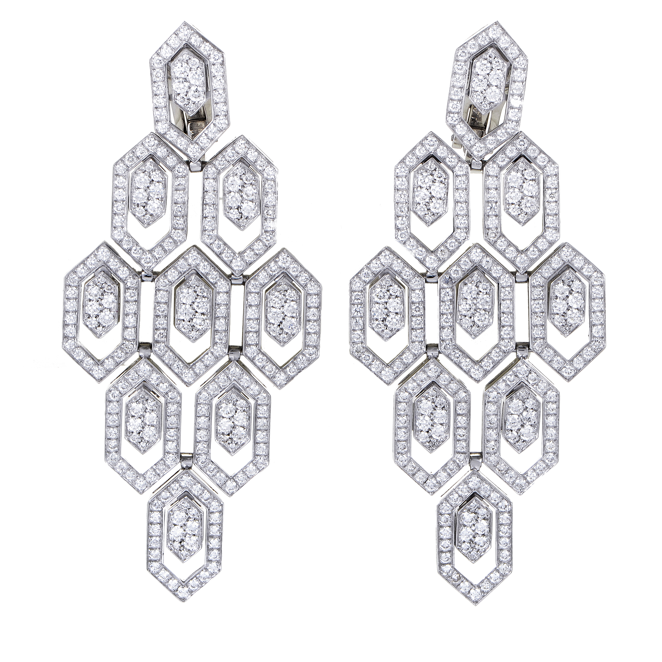 Bvlgari Serpenti Inspirations 18K White Gold Full Diamond Pave Clip-on ... Bvlgari Serpenti Inspirations 18K White Gold Full Diamond Pave Clip-on ...
